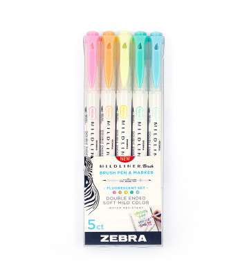 Highlighter Zebra Mildliner Neutral Set 5 Pack